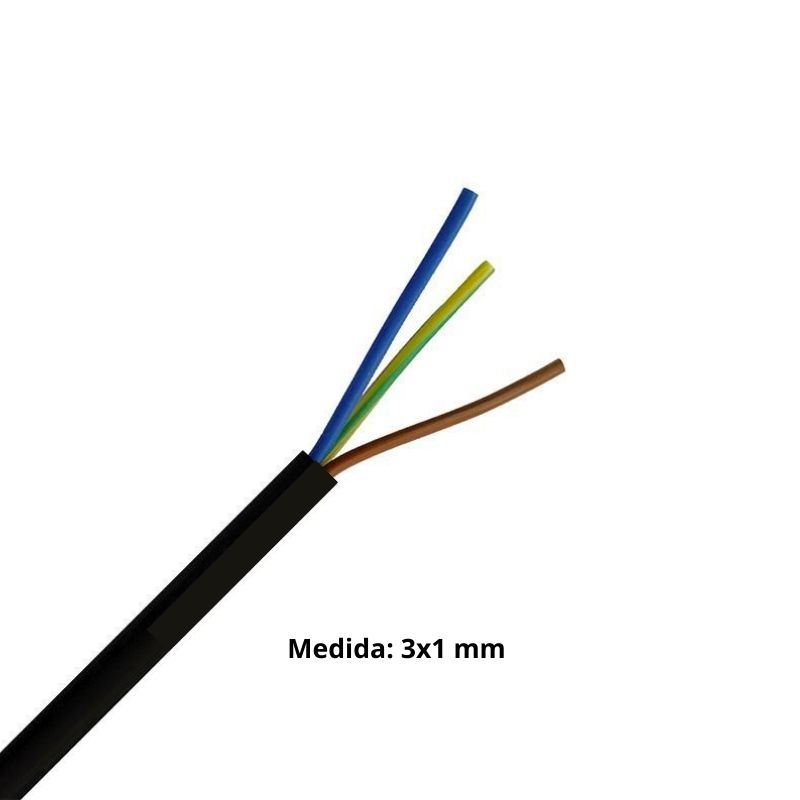 CORDON 3X1MM H05VV-F NEGRO - Electricenter