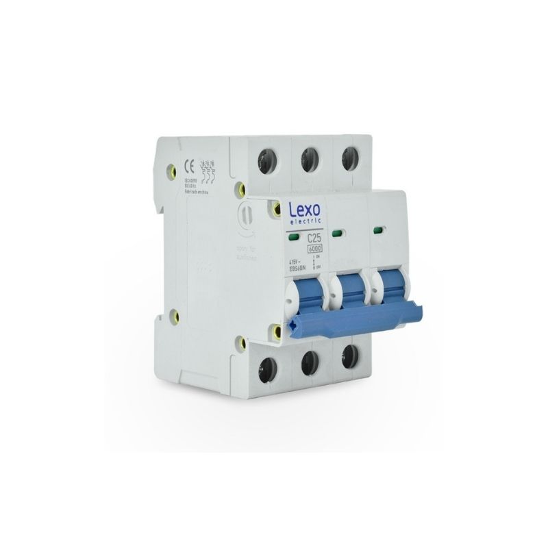 INTERRUPTOR AUTOMATICO 3X25A 6KA LEXO - Electricenter